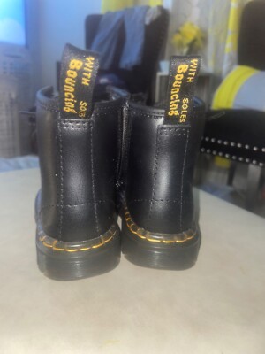 Kids Size 7 Doc Dr Martens Boots Zavala T Black Combat Boys Toddler ...