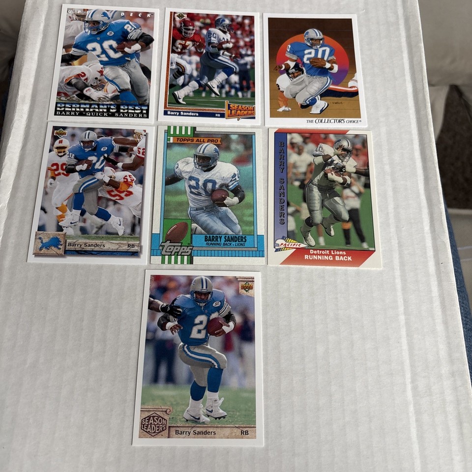 Lot (97) BARRY SANDERS Misc Lions Parallels Inserts Football Cards (f7 ...