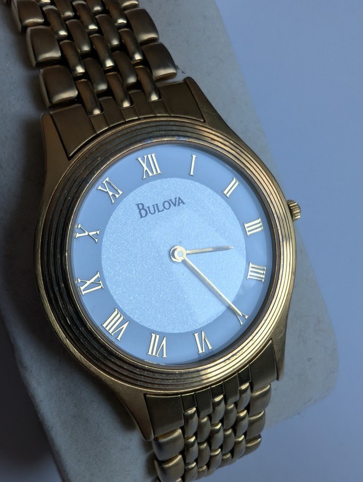 Vintage Bulova 97a59 Round Gold Tone Analog Watch Works | eBay UK