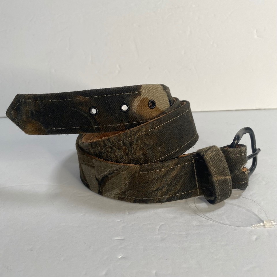 Camouflage Hunting Belt Bonded Leather Lined Mens 30/38 Rugged Utility ...