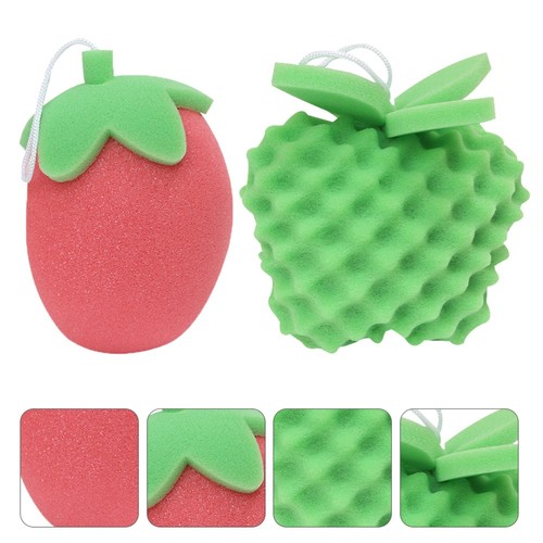 2 Pcs Bath Sponge Baby Child Sponges Shower Body Scrubber Cartoon Kids ...