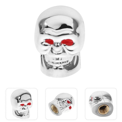 4pcs Fashion Skull Air Stem Caps Dust Cover for Bike Car Truck stem ...