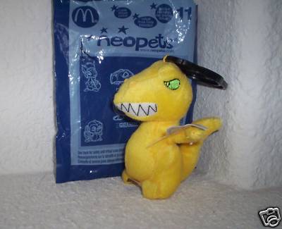 McDonalds Neopets Yellow Grarrl Plushie MIB | eBay