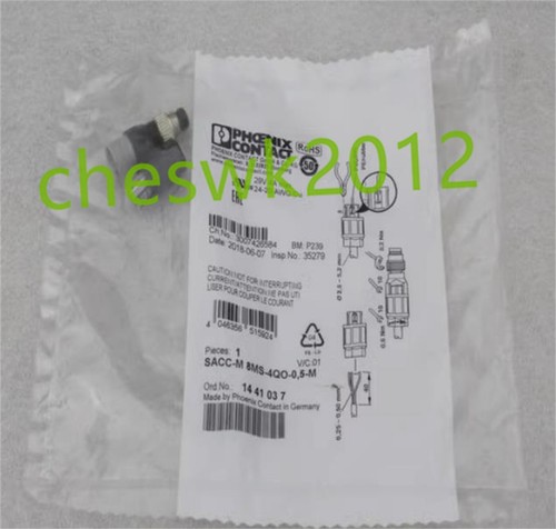 1 PCS NEW IN BOX PHCENIX CONTACT connector SACC-M8MS-4QO-0,5-M 1441037 ...