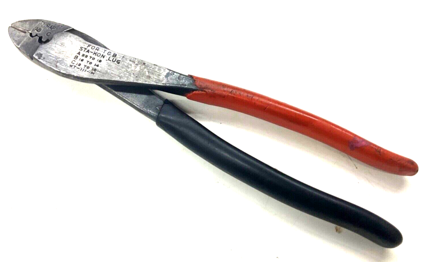T&B THOMAS & BETTS TOOLS STA-KON LUG CRIMPING CUTTING PLIERS, WT-111-M ...