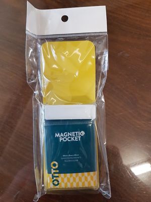 4 PACKS OTTO Magnetic Pocket 60 x 165mm YELLOW | eBay