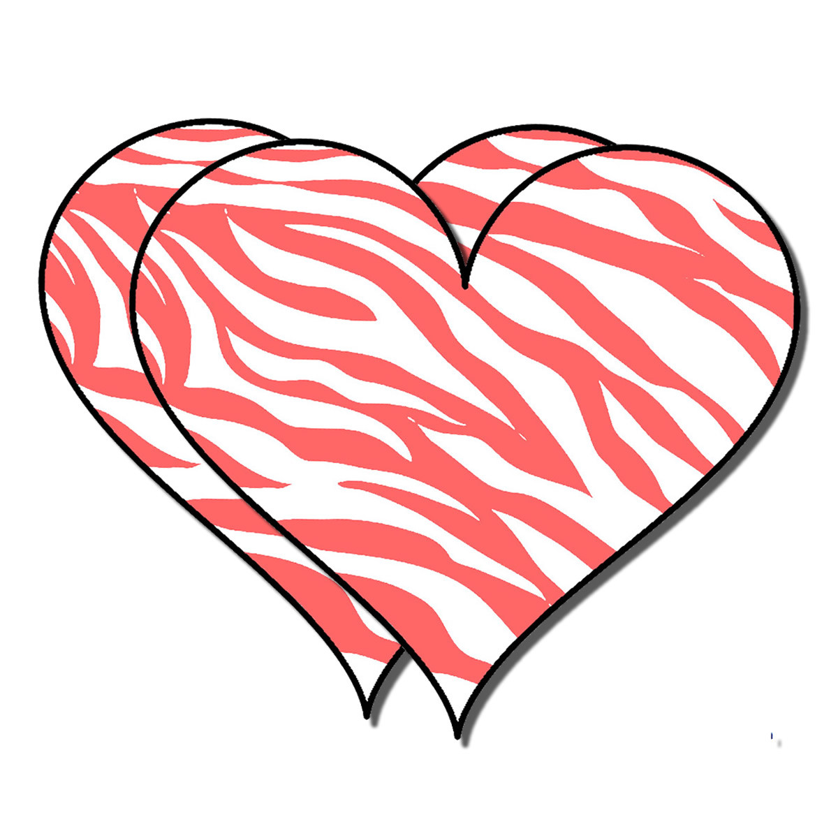 Pink And Red Zebra Print