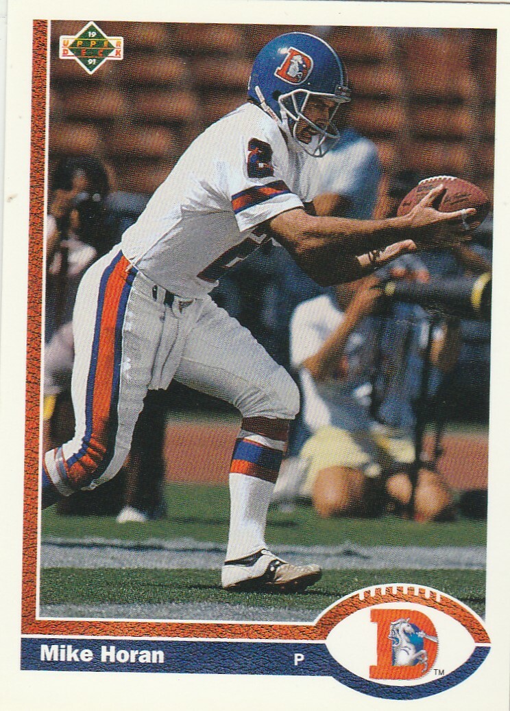 FREE SHIPPING-MINT-1991 Upper Deck #313 Mike Horan Broncos PLUS BONUS ...