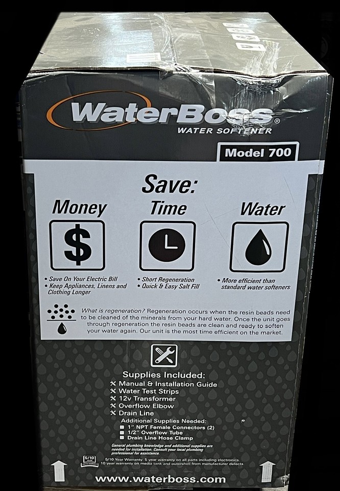 Waterboss 700 12V 22000 Grain Programmable Self-Cleaning Water Softener ...