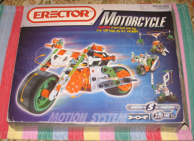ERECTOR SET MOTORCYCLE Build 5 Different Models | eBay