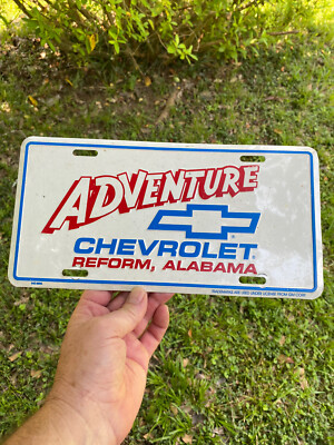 VINTAGE ADVENTURE CHEVROLET DEALER REFORM ALABAMA BOOSTER LICENSE PLATE ...