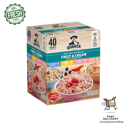 Quaker Instant Oatmeal Low Sugar Fruit Cream Variety Instant Oatmeal