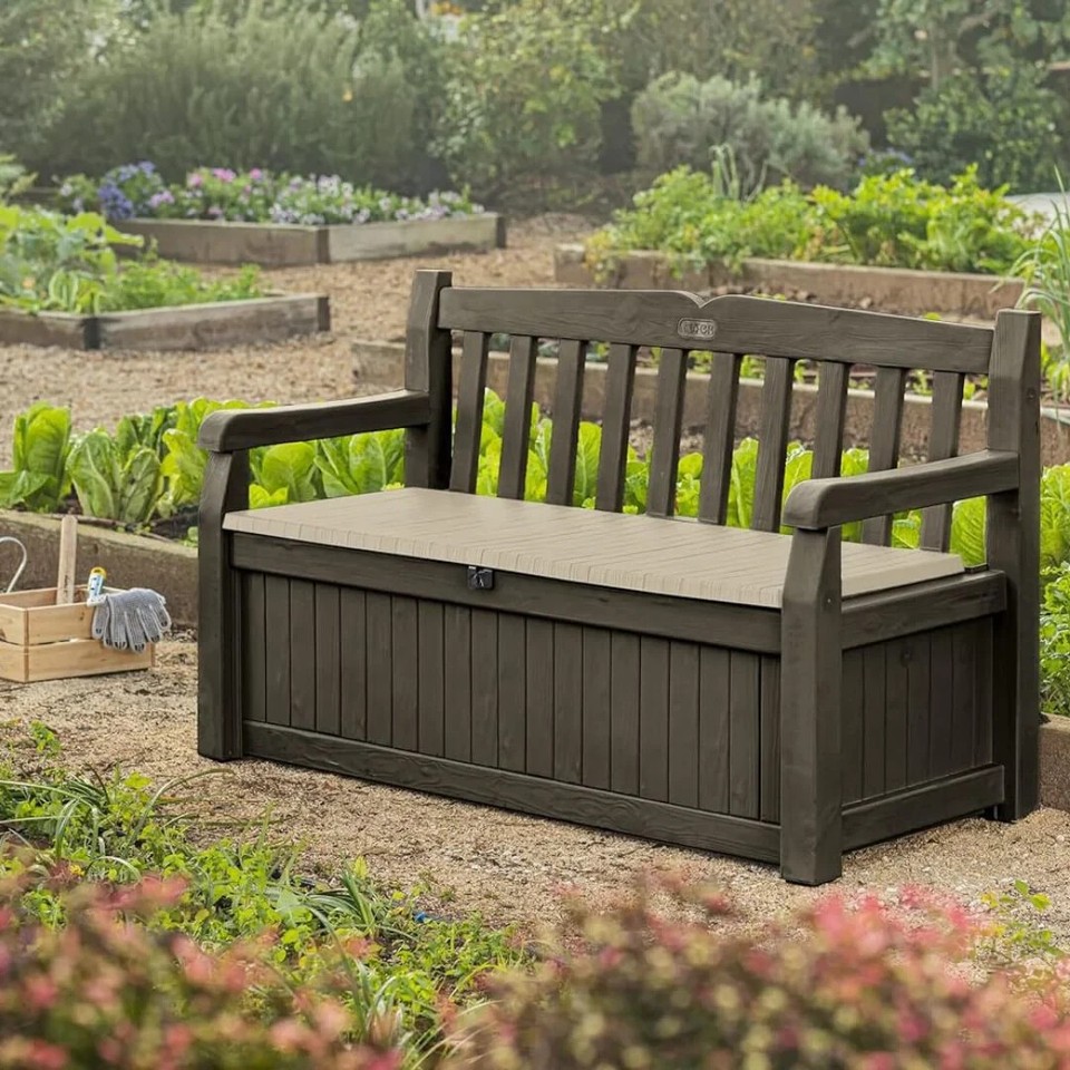 *OFFER* Keter Eden Bench 265L Outdoor Garden Storage COLLECTION ONLY ...