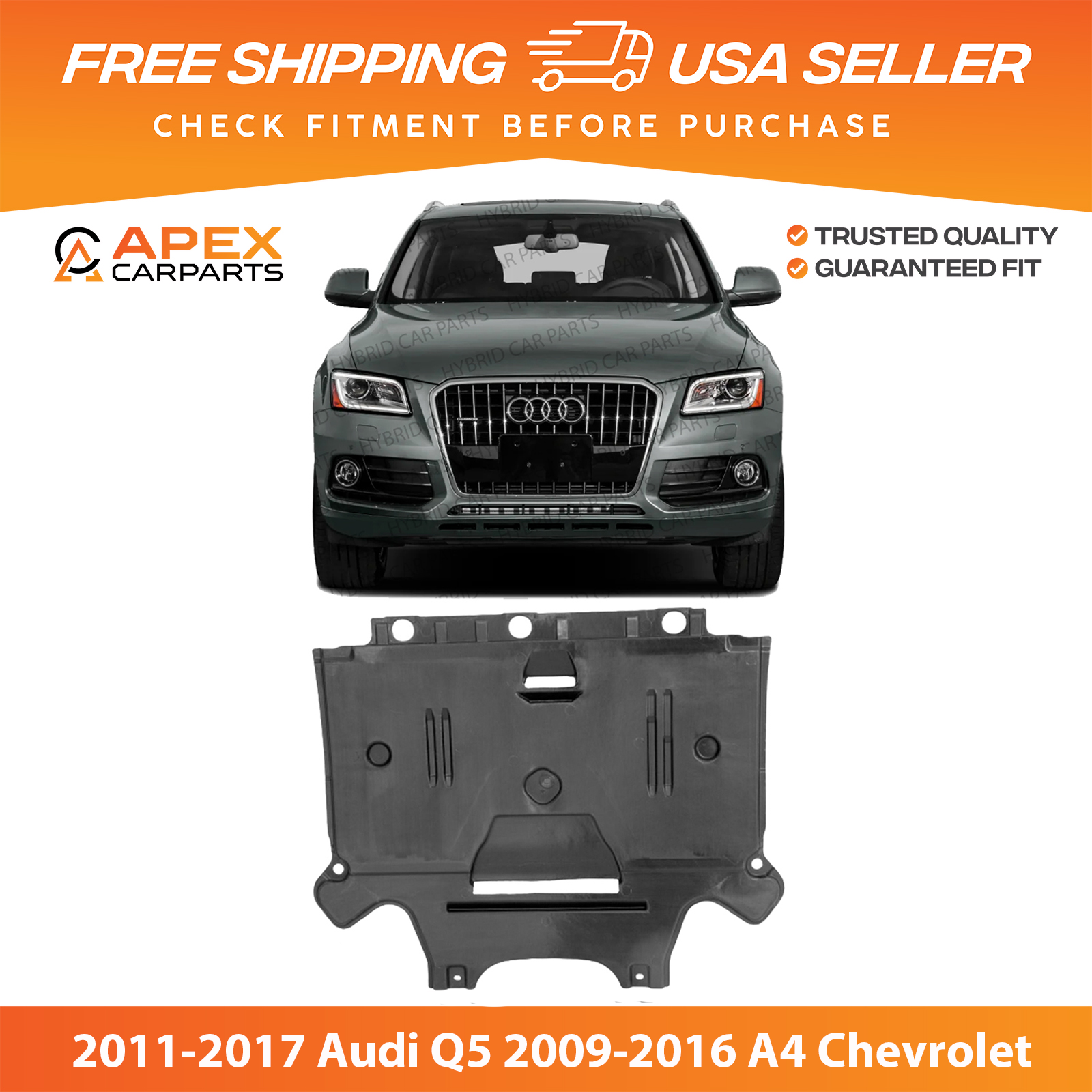 New Rear Engine Splash Shield For 2011-2017 Audi Q5 2009-2016 A4 | eBay