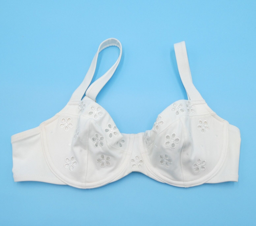 Victorias Secret 34C White Underwired Crochet Push Up Wide Strap Bikini ...