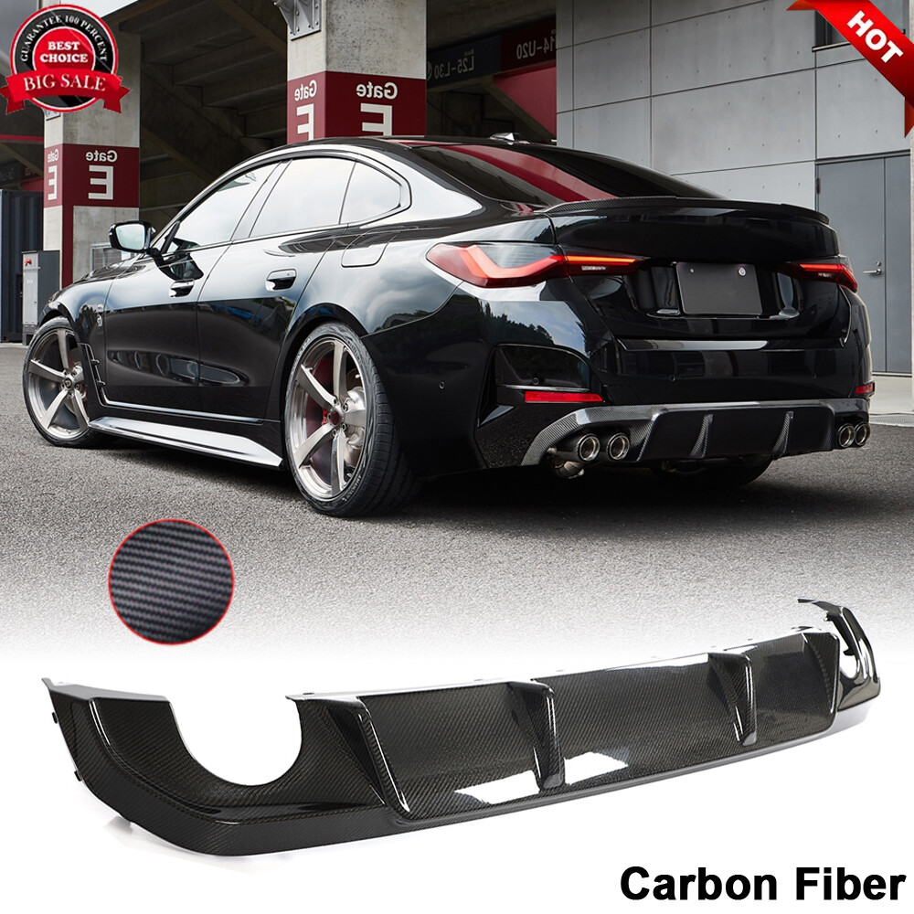 Fits BMW G26 M440i 440i 430i 2021UP REAL CARBON Rear Bumper Diffuser ...