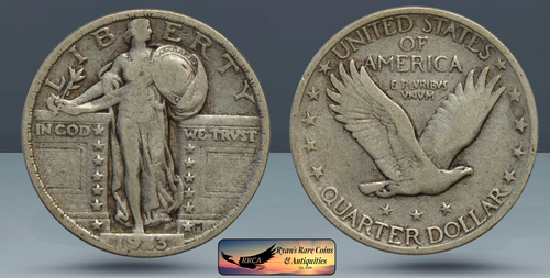 1923 Standing Liberty Quarter, Fine+ Condition, Silver, Ryan's Rare ...