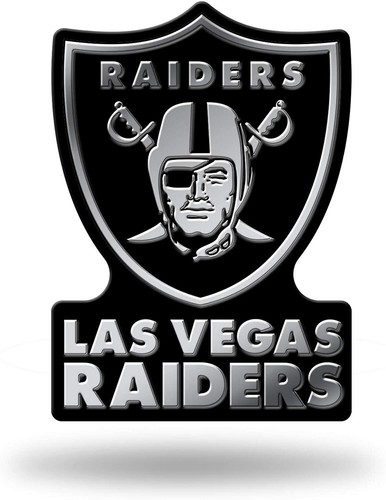 Las Vegas Raiders Auto Emblem, Silver Chrome Color, Raised Molded ...