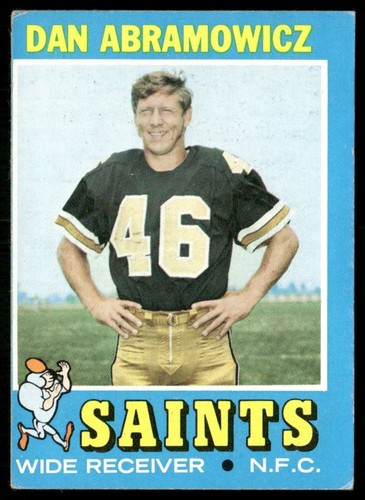 1971 Topps Dan Abramowicz New Orleans Saints #90 | eBay