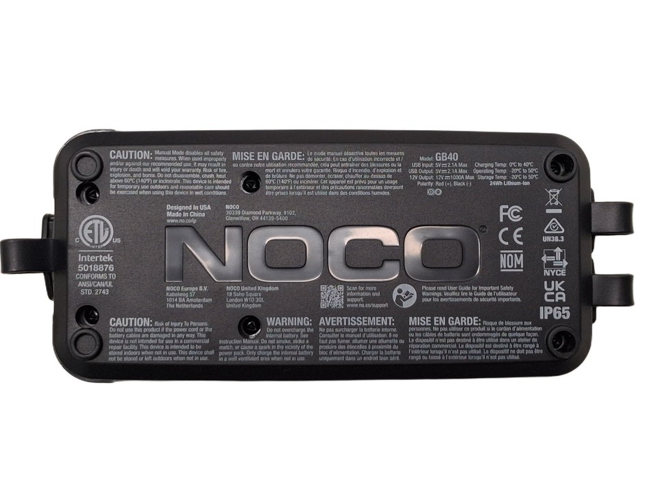 NOCO GB40 Boost+ 1000A USB-C UltraSafe Portable Battery Jump Starter ...