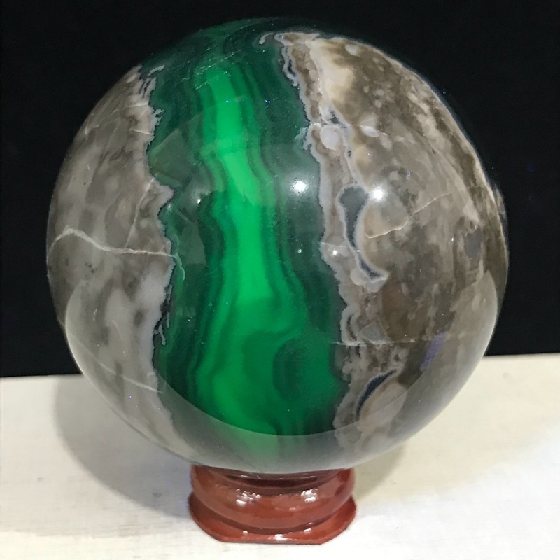 340G Rare Volcanic Agate Crystal Ball Sphere Polished Energy Healing ...