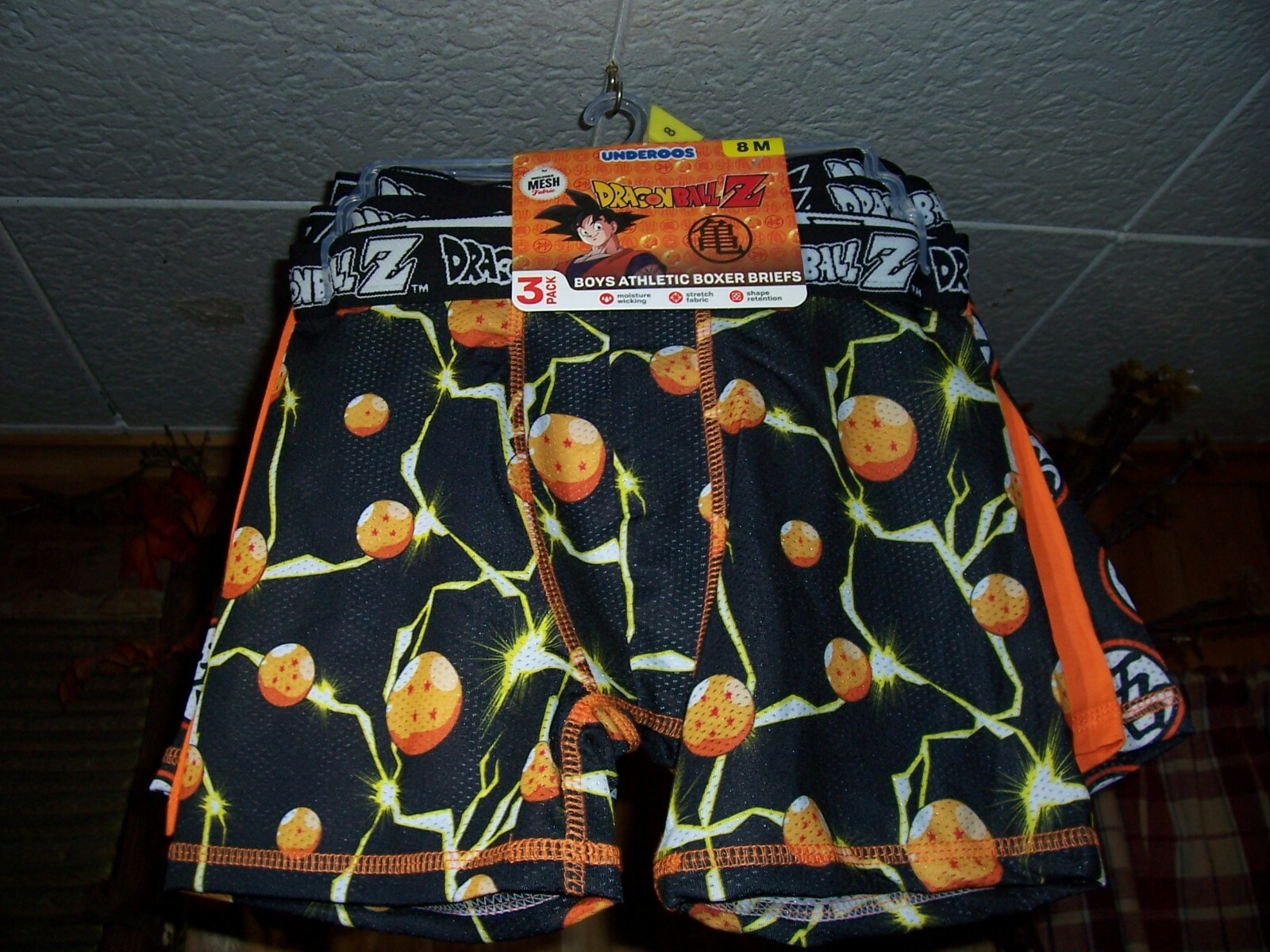 DRAGON BALLZ BOYS BOXER BRIEFS UNDERWEAR 3 PACK SIZE 8 ME DIFFERENT ...