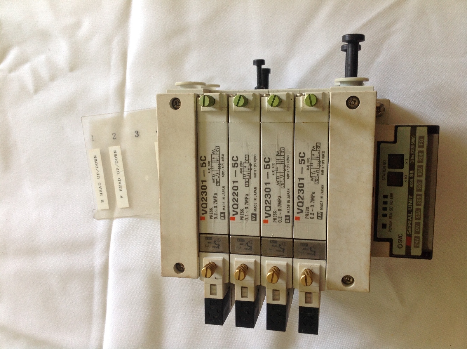 SMC Manifold Block SB with 4 blocks VQ2301-5C VQ2201-5C EX120-SMB1 | eBay