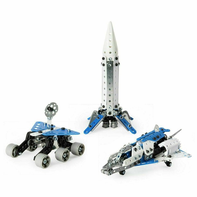 Meccano Space Model Set 472 Parts 3 Models 2 Real Tools - Great Gift ...