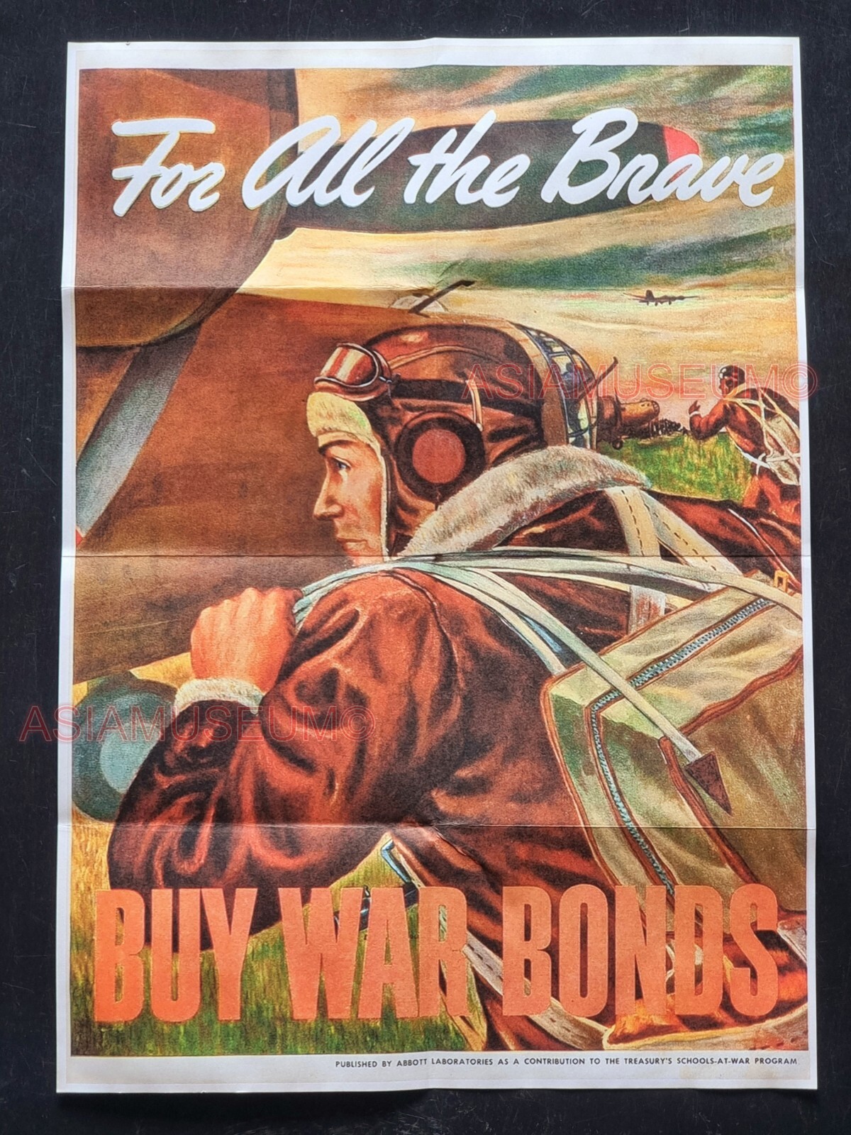 1942 WW2 USA AMERICA BUY WAR BOND PILOT AIRCRAFT AIR PLANE PROPAGANDA ...