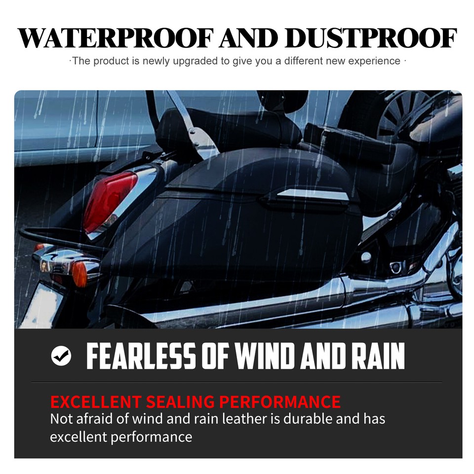 Motorcycle Hard Luggage Bag Universal Saddlebags For Harley Yamaha ...