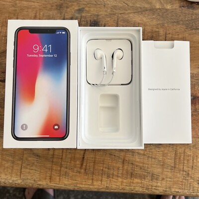 Apple ORIGINAL IPhone X Space Gray 64G Box Only Headphones | eBay