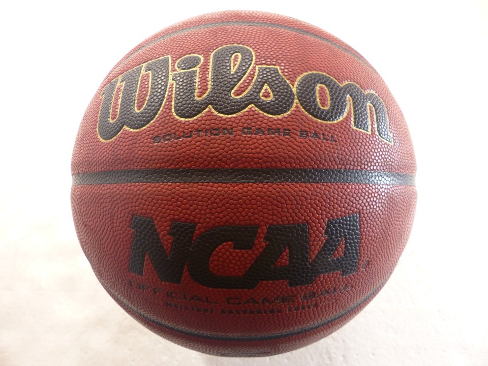 Wilson NCAA Official Indoor Solution Game Ball Leather Basketball Size ...