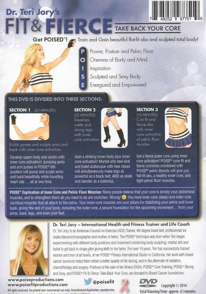 DR, TERI JORY POISE FIT & FIERCE TAKE BACK YOUR CORE WORKOUT DVD NEW ...