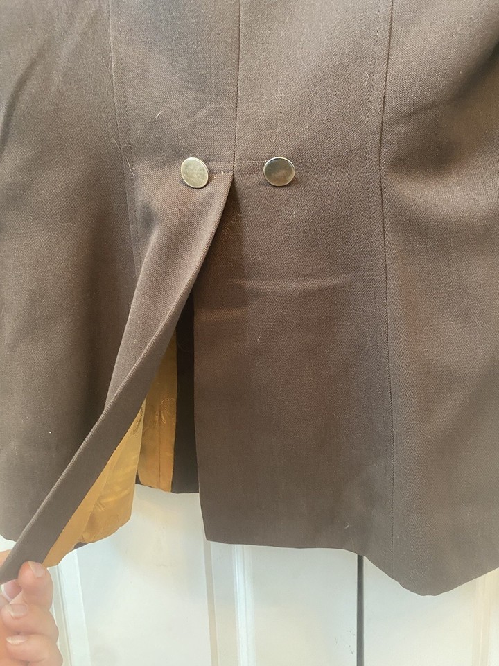 PYTCHLEY Womens Equestrian Horse Riding Jacket England Brown Velvet ...