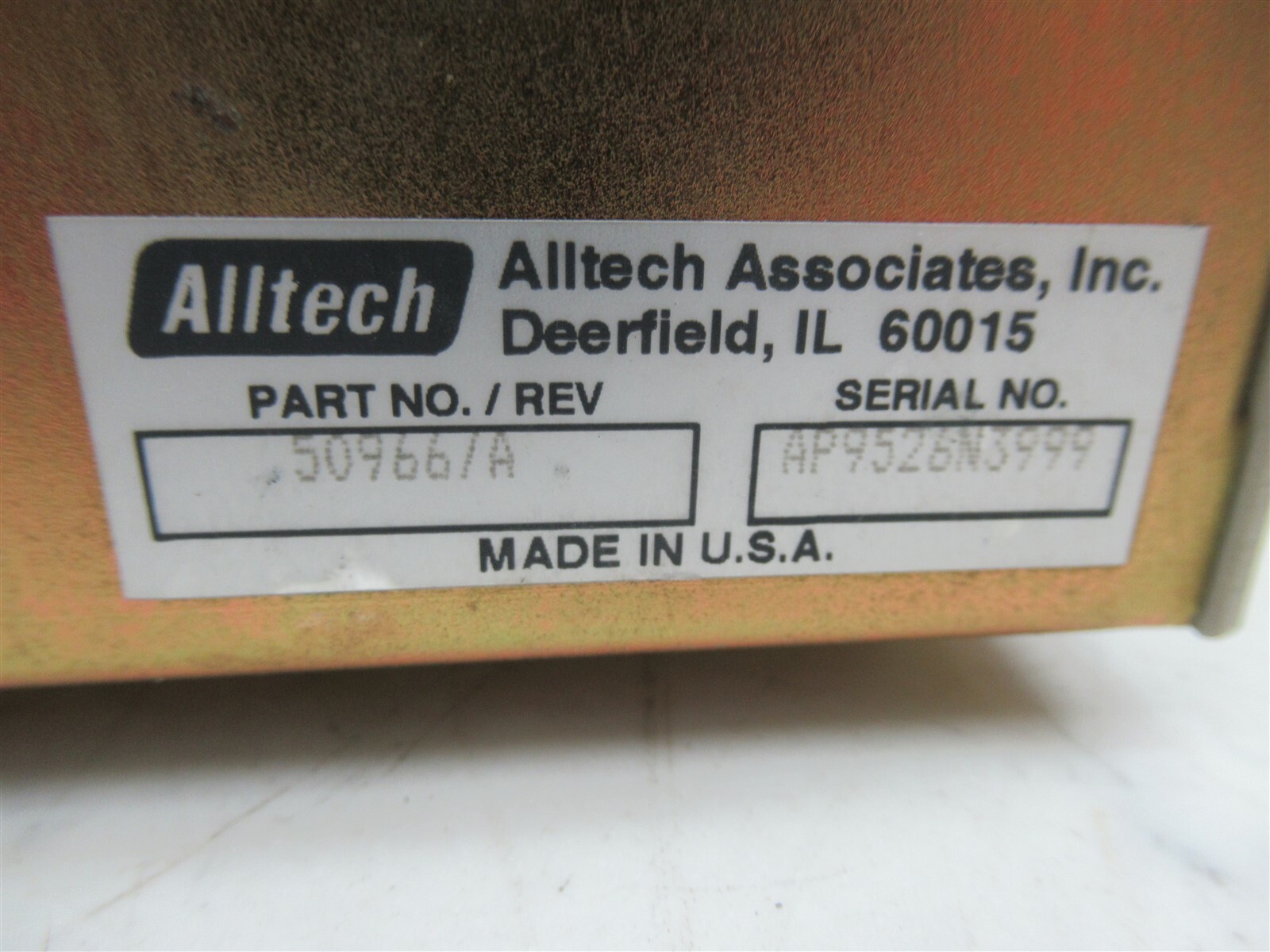 Alltech 525 Pump Module 509667A HPLC Laboratory Pump Module for sale ...