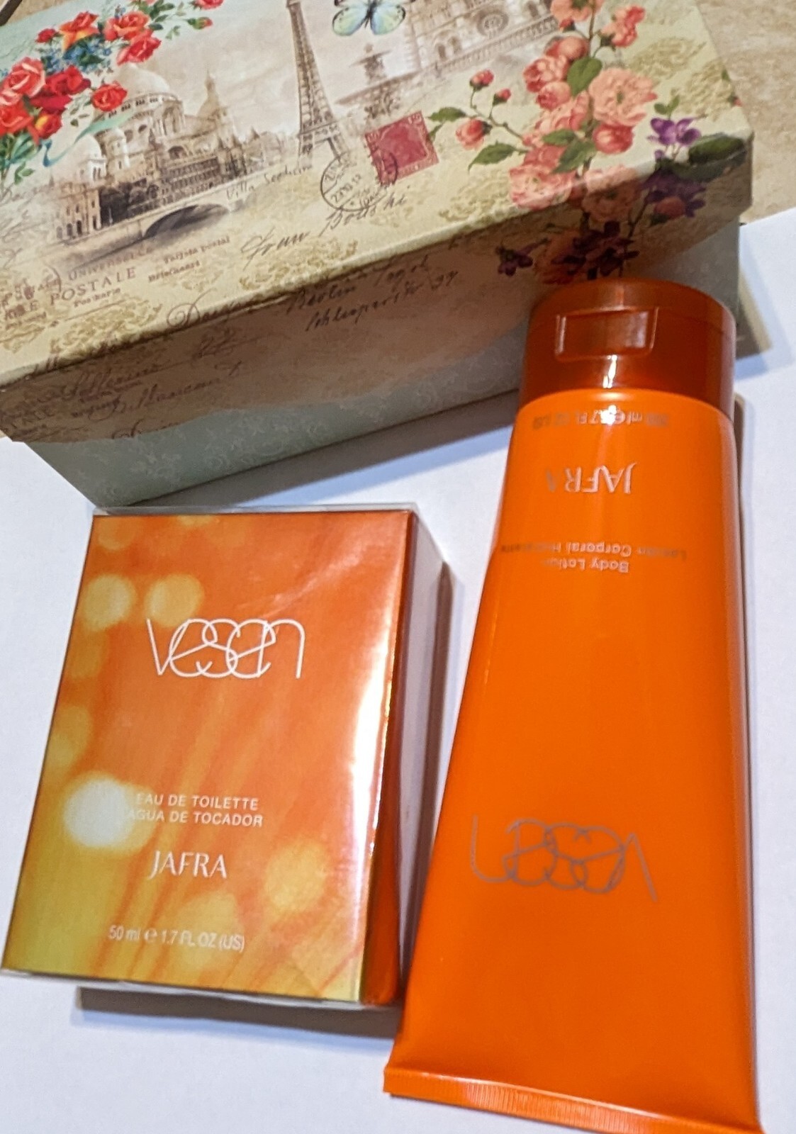 Jafra Vesen Perfume 1.7 and Body Lotion 6.7 for women New in Gift Box ...