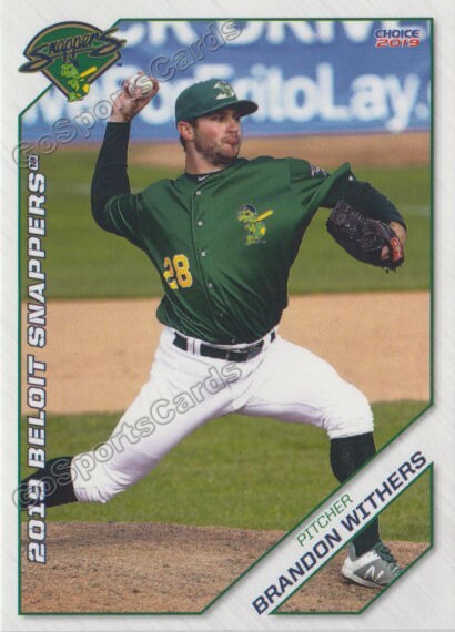 2019 Beloit Snappers Brandon Withers RC Rookie Oakland Athletics | eBay