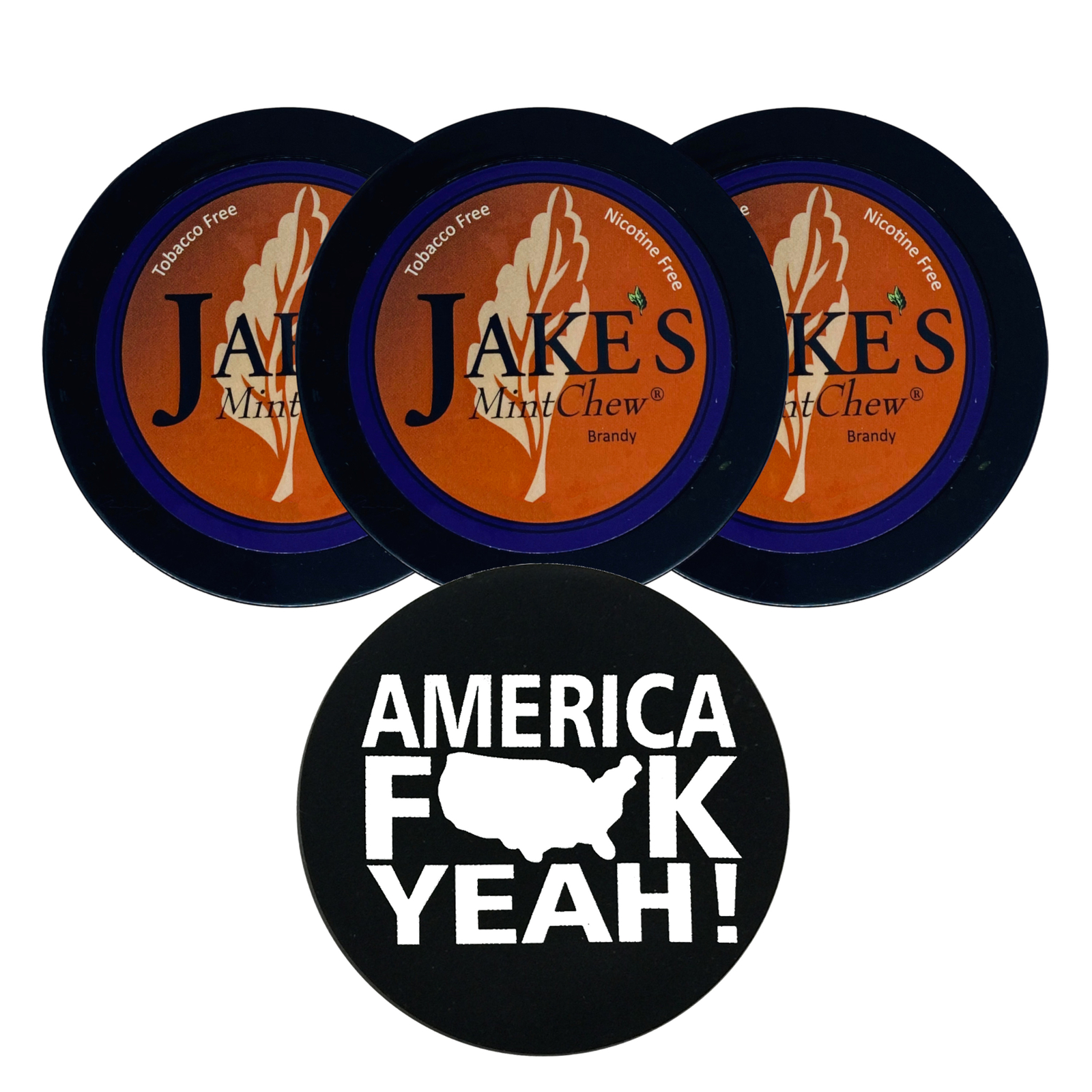 Jake's Mint Chew Brandy 3 Cans & Can Cover America Yeah | eBay