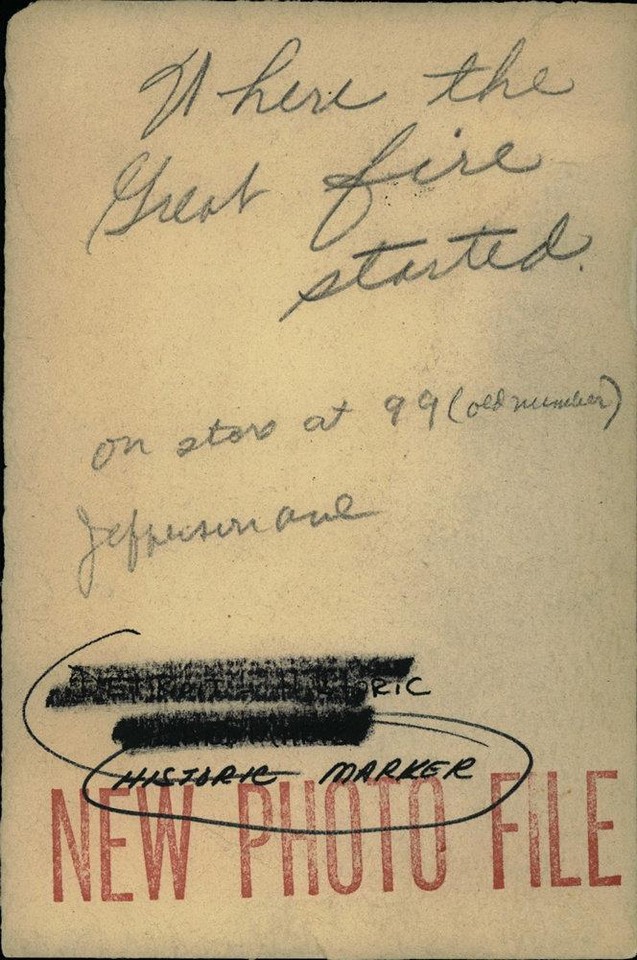 Press Photo Historic Marker 1805 fire Detroit - dfpd29271 | eBay