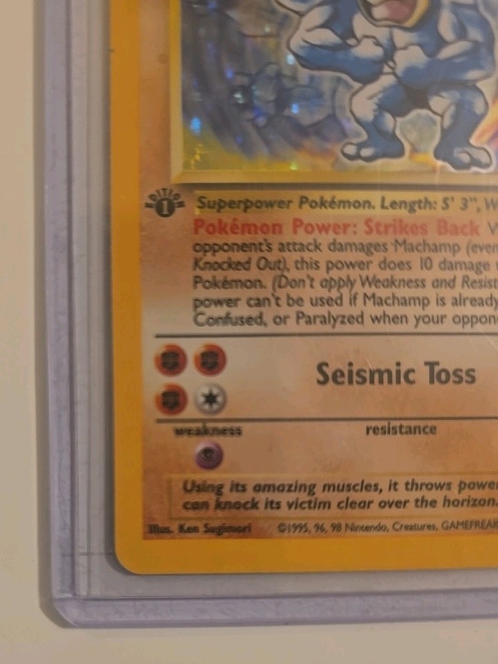 1999 Pokémon TCG Base Set Holo 1st Edition Holo Rare Card Machamp 8/102 ...