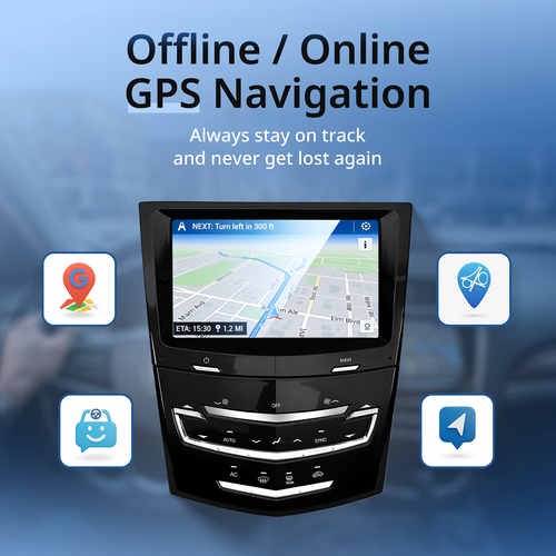 CUE System Touch Screen Nav Radio w/ Heated for Cadillac ATS CTS ELR ...