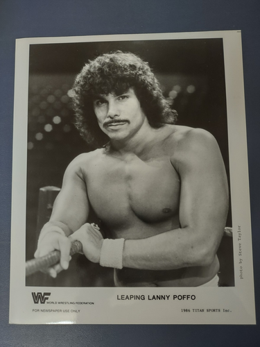 Original 1986 WWF Promotional Press Photo - Pro Wrestler "Leaping ...