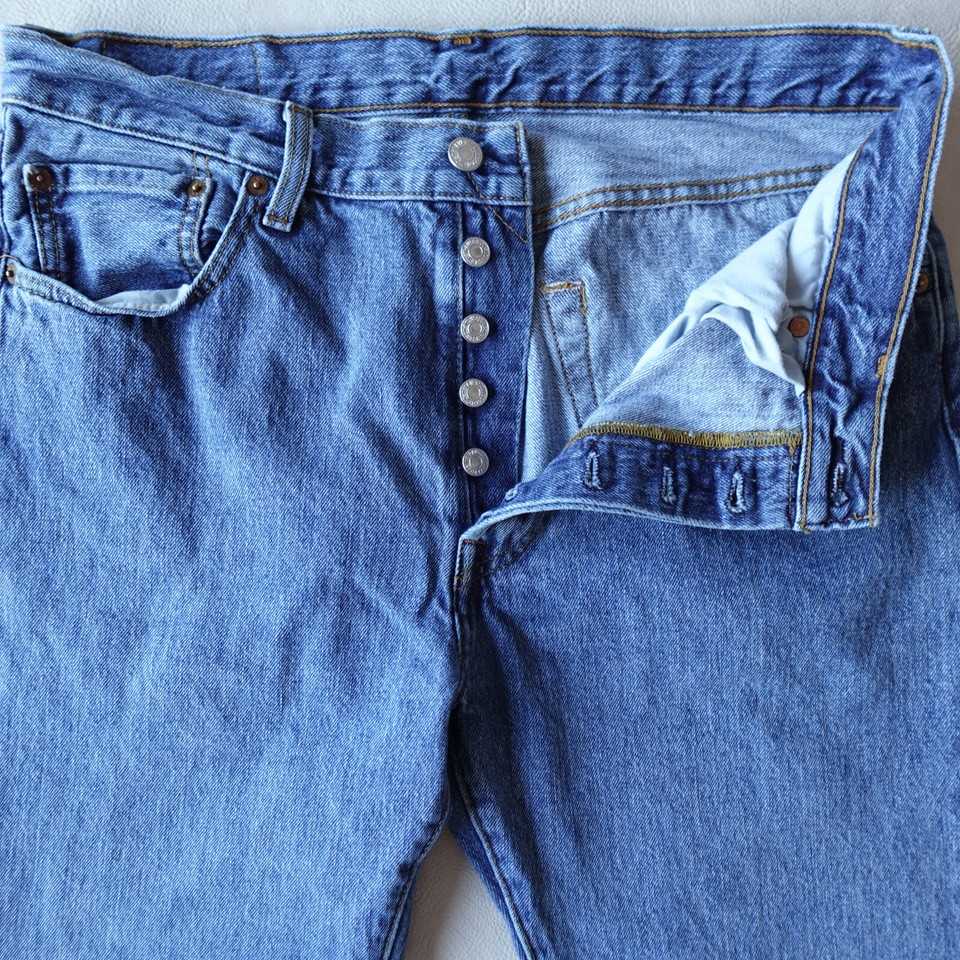 Levis 501 XX Jeans 34 x 29 1/2 ** Button Fly Straight Blue Denim | eBay