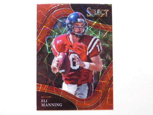 2022 Panini Select Draft Picks Field Level Eli Manning Red Lazer Card ...