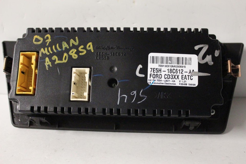 2006-2009 FORD MILLAN FUSION A/C HEATER CLIMATE CONTROL UNIT 7E5H ...