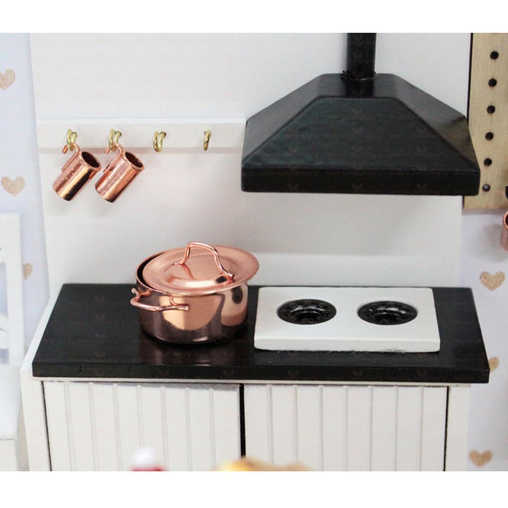 Dollhouse Miniature Copper Pot Mini Furniture Playset Home | eBay