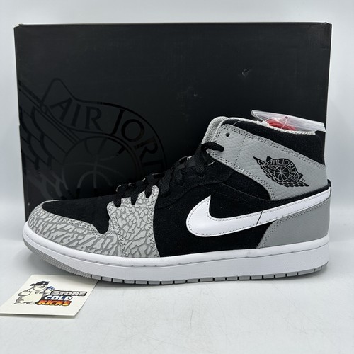 Nike Air Jordan 1 Mid Elephant Black Gray DM1200-016 Size 10.5 Left ...