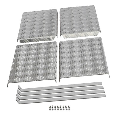4 x 2.5mm Aluminium Checker plate Tray Mudguards 4x4 ute (-set of 4)x(2 ...