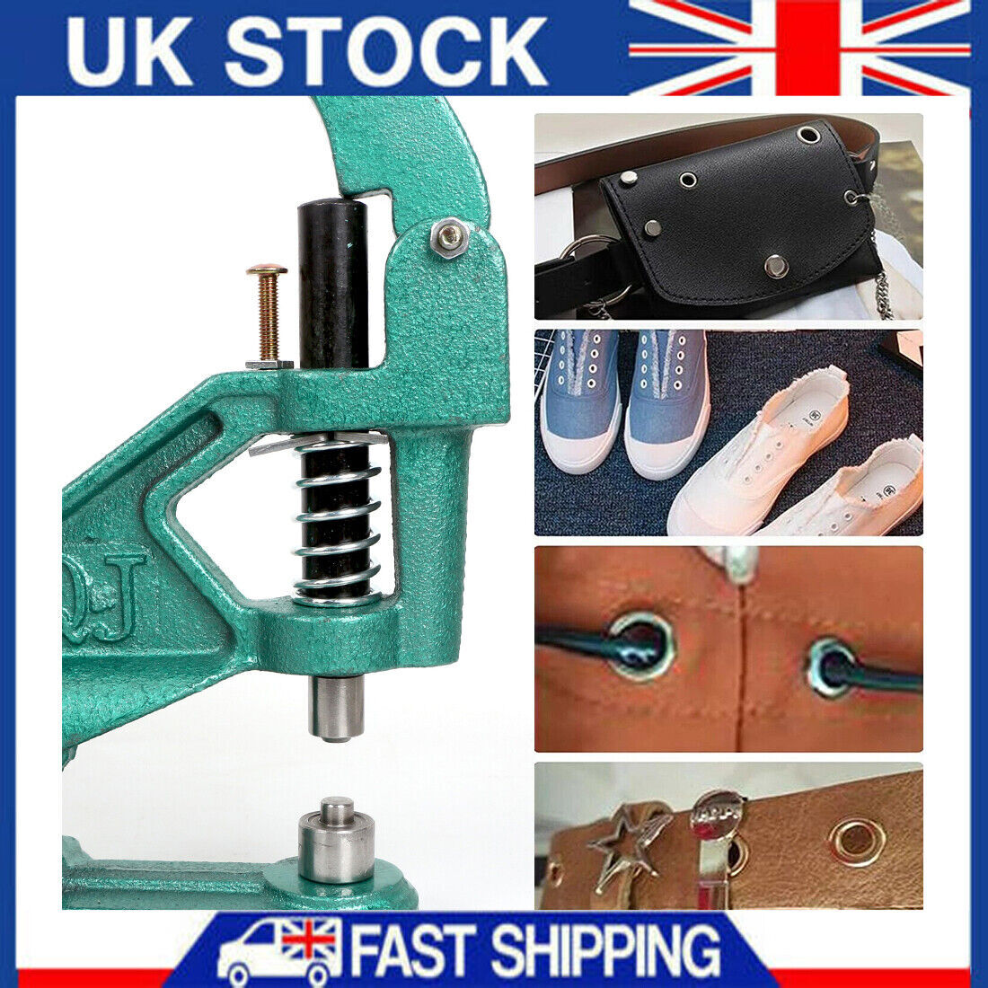 Green Hand Press Machine for Fixing Press Studs Eyelets Rivet ...