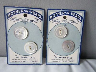 Vintage Le Chic Choice Quality Mother-of-Pearl Lot of 4 Buttons New on ...